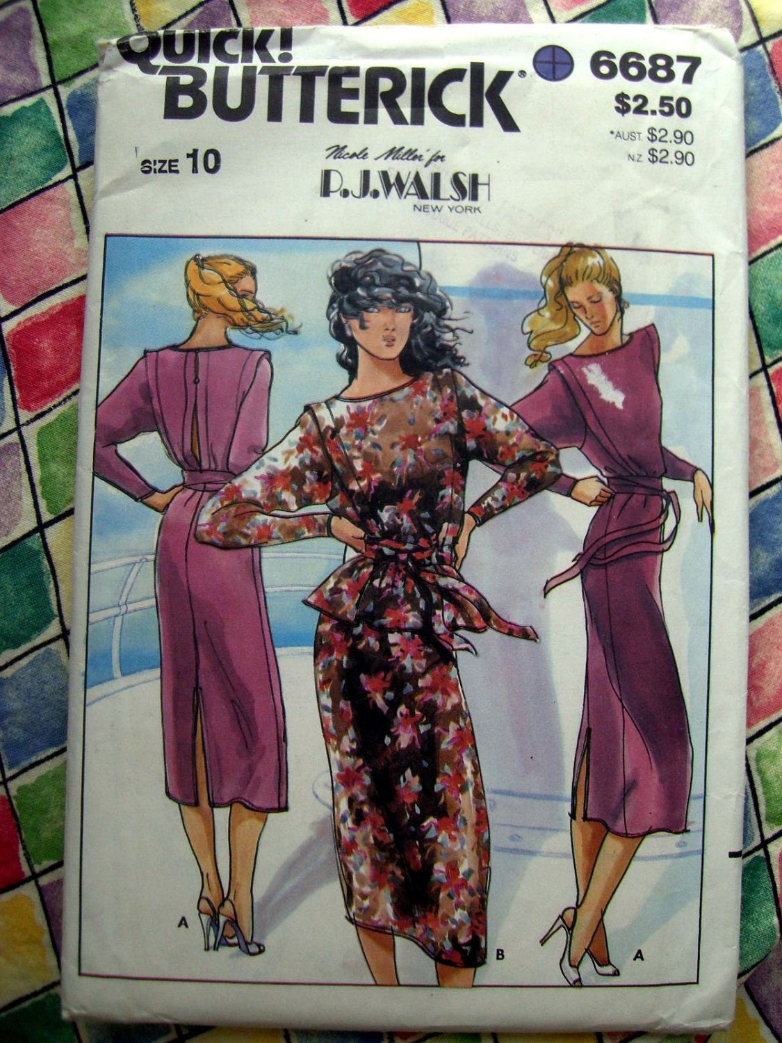 Quick Butterick Pattern # 6687 UNCUT Dress /Top & Skirt Size 10 Old School