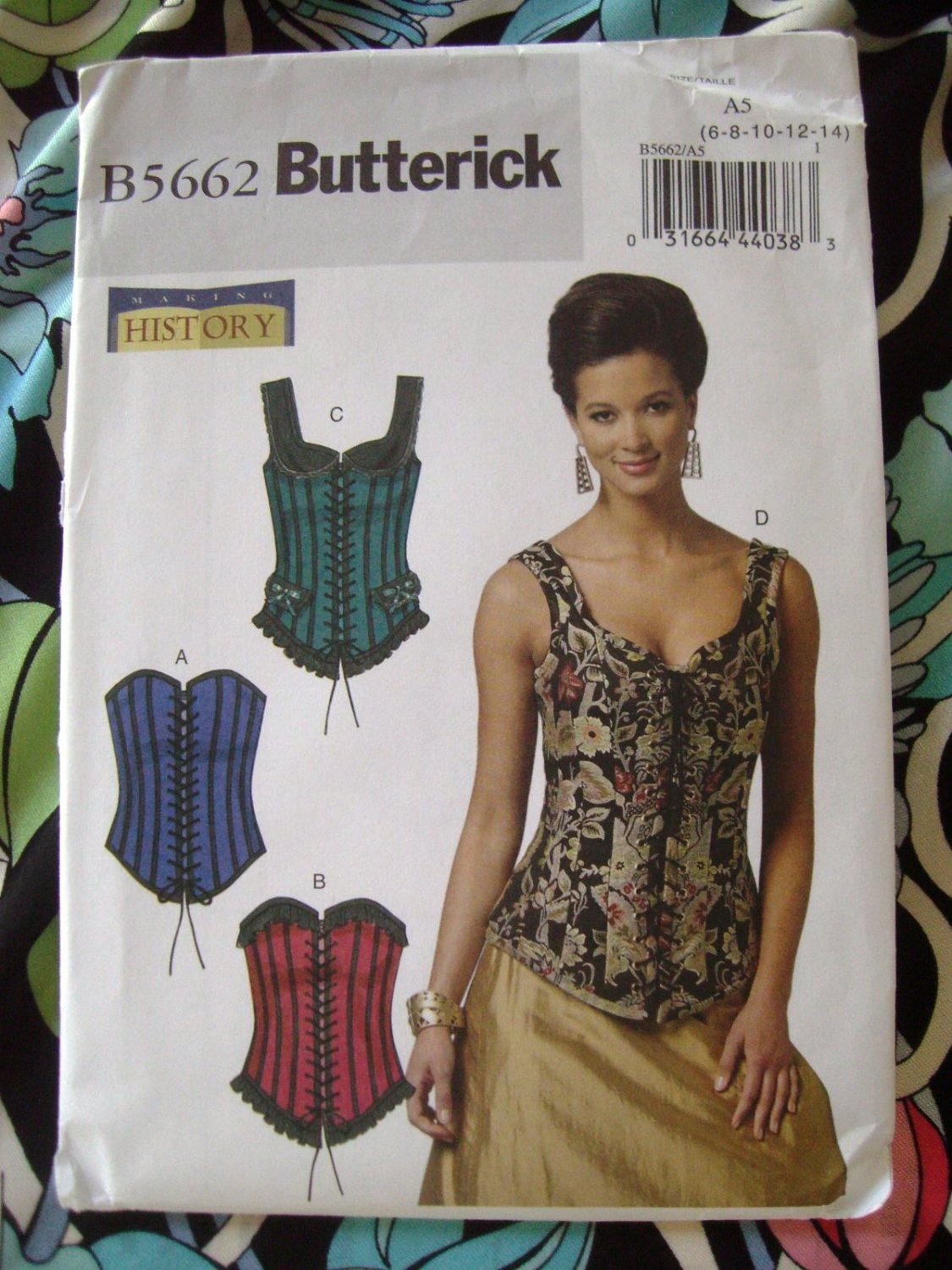 Butterick Pattern # 5662 UNCUT Misses Corset Pattern 4 Styles Size 6 8 ...