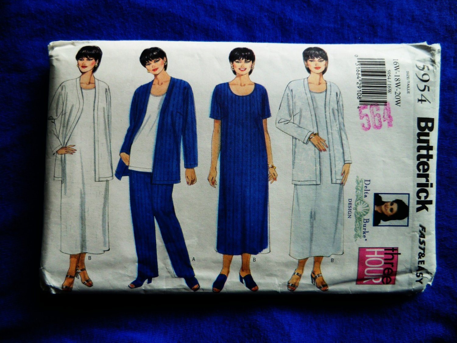 Butterick Pattern # 5954 UNCUT Misses Jacket Top Dress Pants Size 16 18 20
