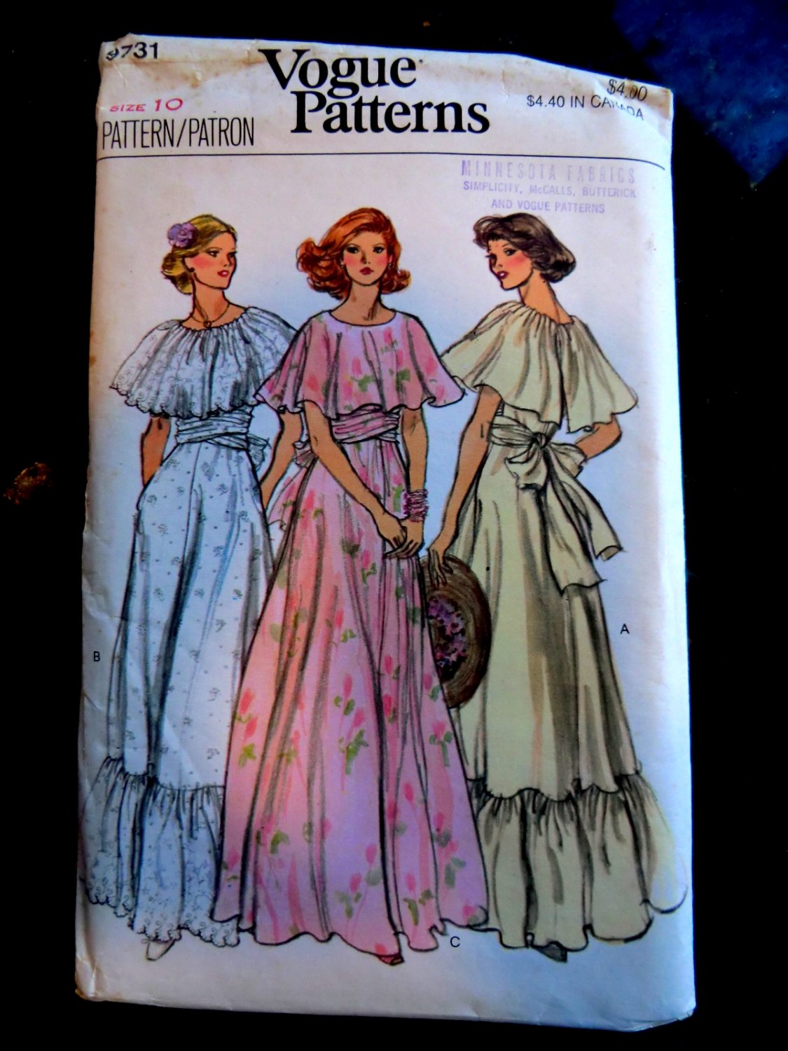 Vogue Pattern # 9731 UNCUT Formal Dress Special Occasion Gown Size 10