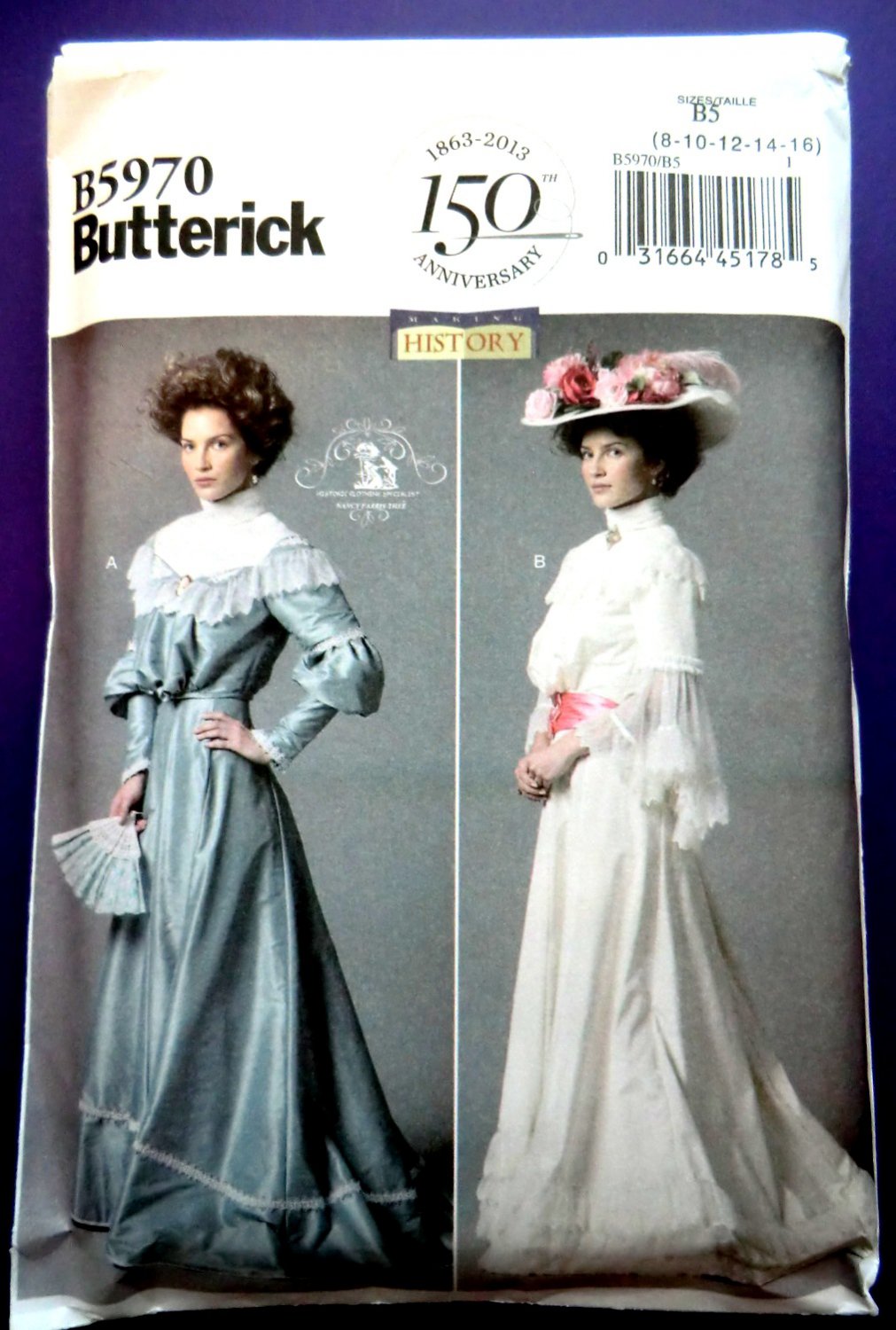Butterick Pattern # 5970 UNCUT Misses Costume Gibson Girl Size 8 10 12 ...