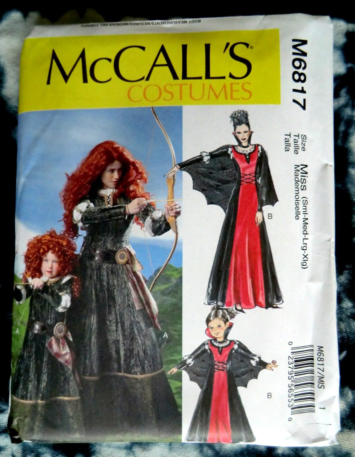 McCalls Pattern # 6817 UNCUT Misses Costume Dress Size Small Medium ...