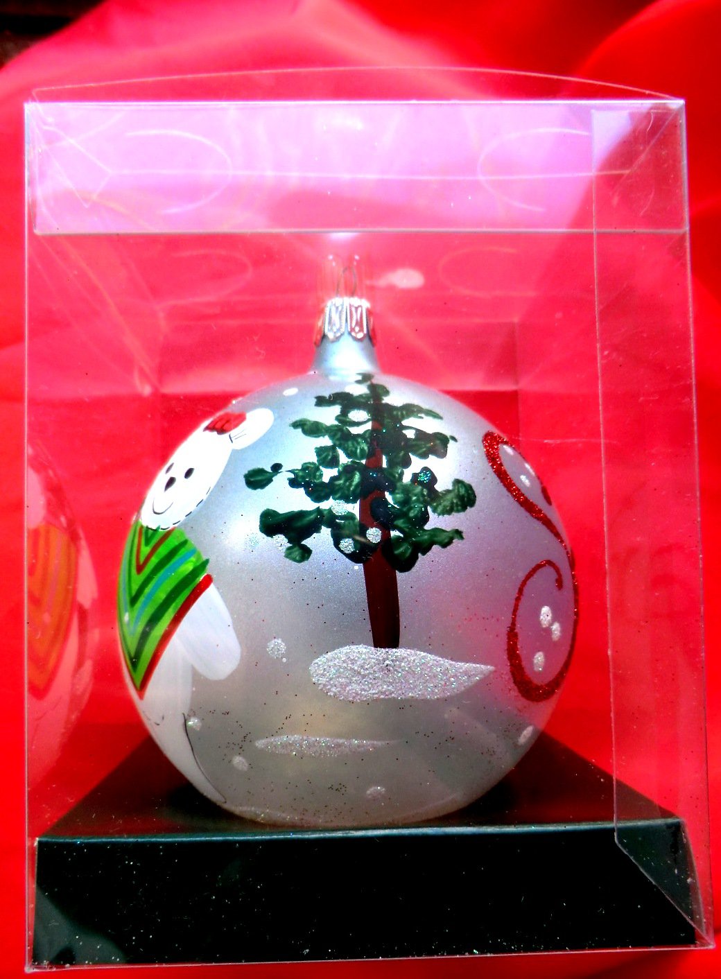 Marshall Field's 2005 Christmas Tree Ornament Glass Hand Painted Santa ...