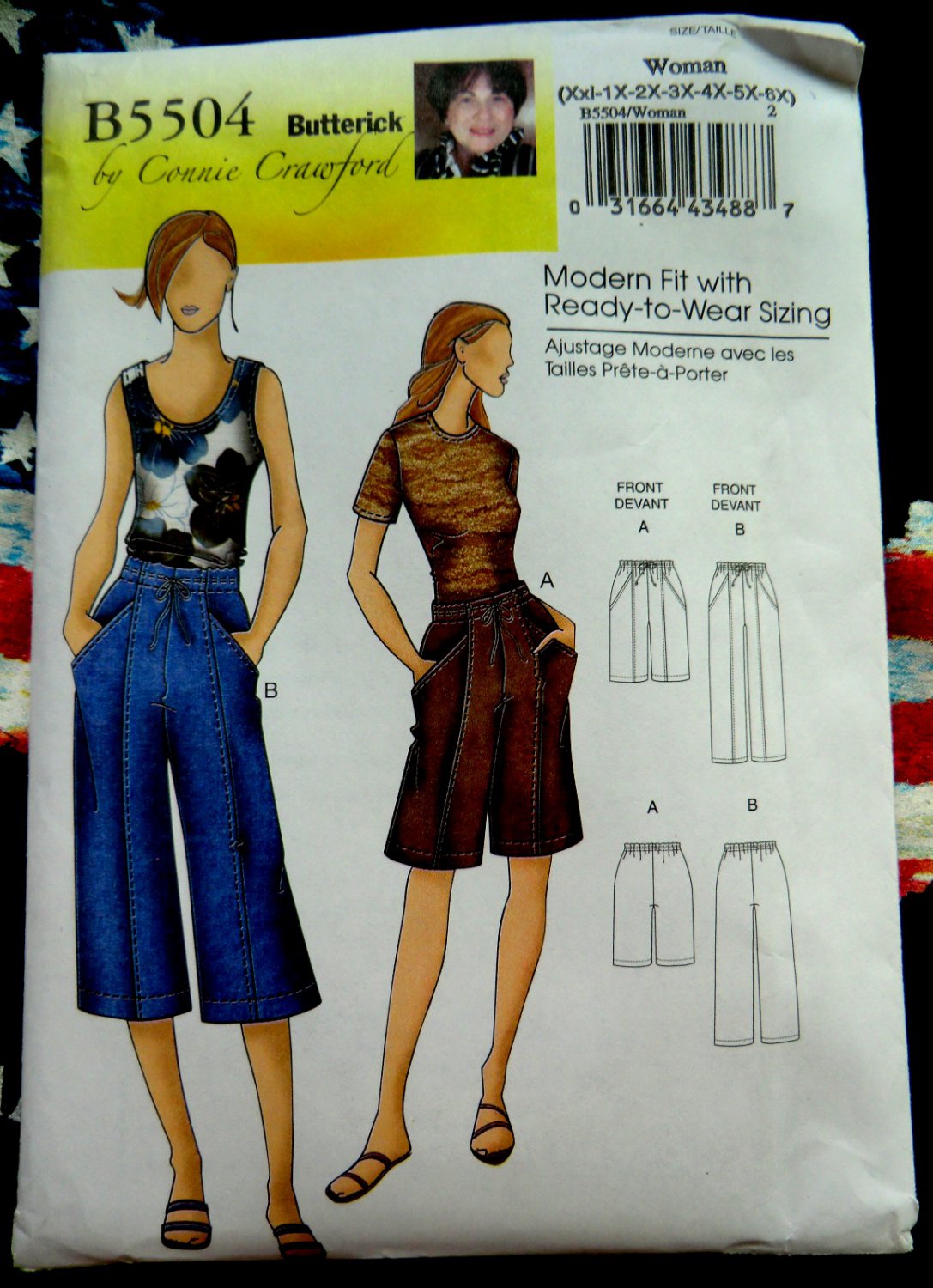 Butterick Pattern # 5504 UNCUT Misses Pants Two Lengths Size XXL 1X 2X ...