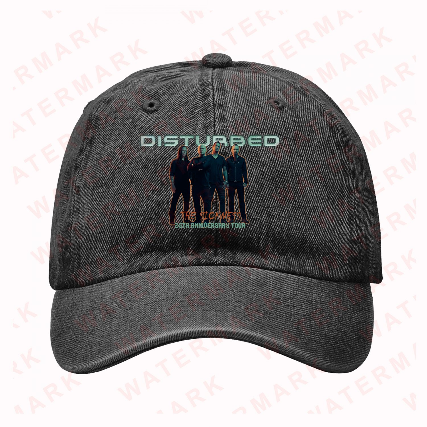 DISTURBED THE SICKNESS 25TH ANNIVERSARY TOUR 2025 Denim Hat Cap
