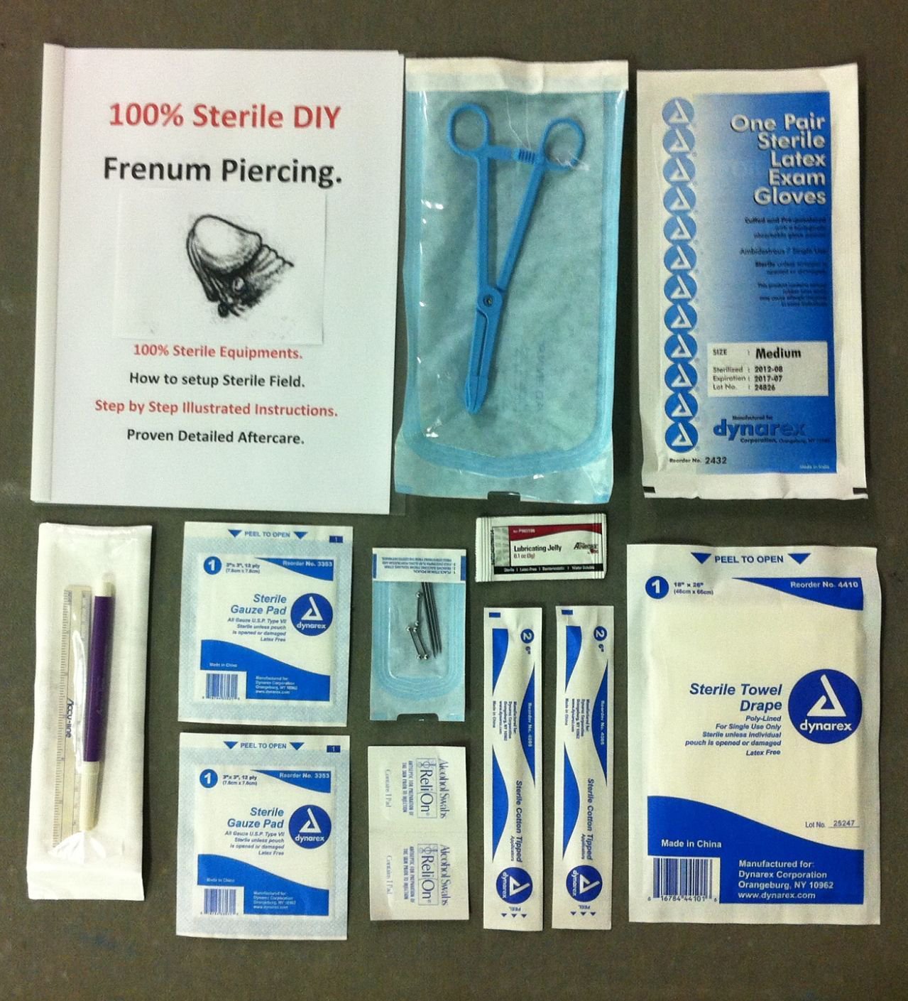 100%STERILE JACOB's LADDERs ( 3 BBs )PIERCING KIT/GUIDE