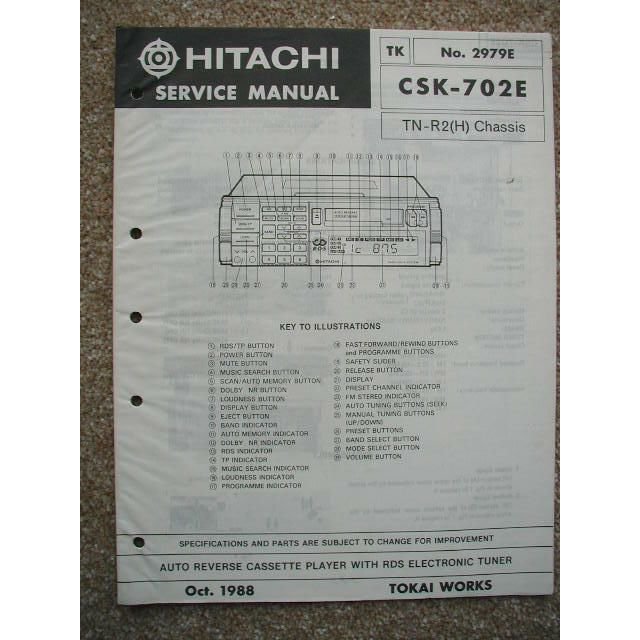 Hitachi CSK-702E Service manual