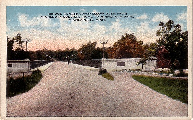 Bridge Across Longfellow Glen, Minneapolis Minnesota MN Vintage ...