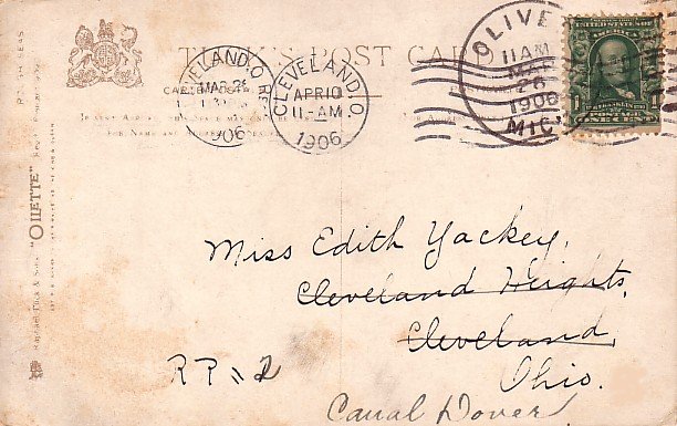 Raphael Tuck & Sons' 1906 Vintage Postcard Rough Seas - 0705