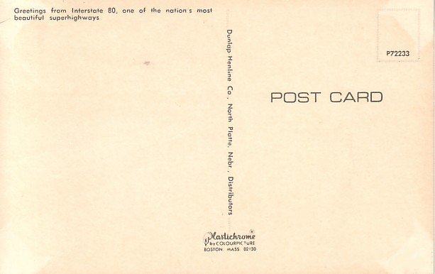 Traveling On Beautiful Interstate 80 Chrome Postcard - 0924