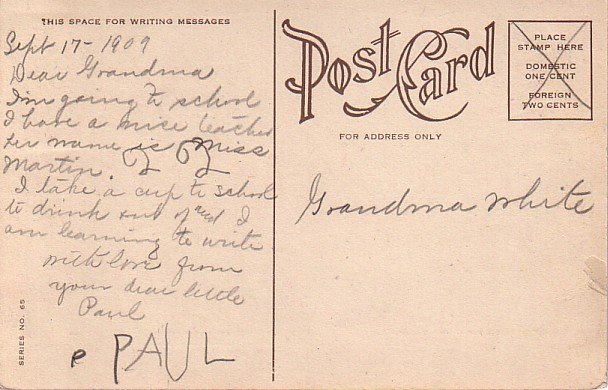 The Old Homestead, 1909 Vintage Postcard - 4025