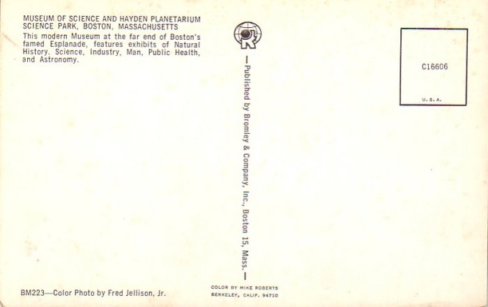 Museum of Science and Hayden Planetarium Boston Massachusetts MA ...