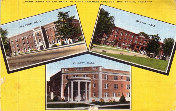 Sam Houston State Teachers College in Huntsville Texas TX Postcard - 5015