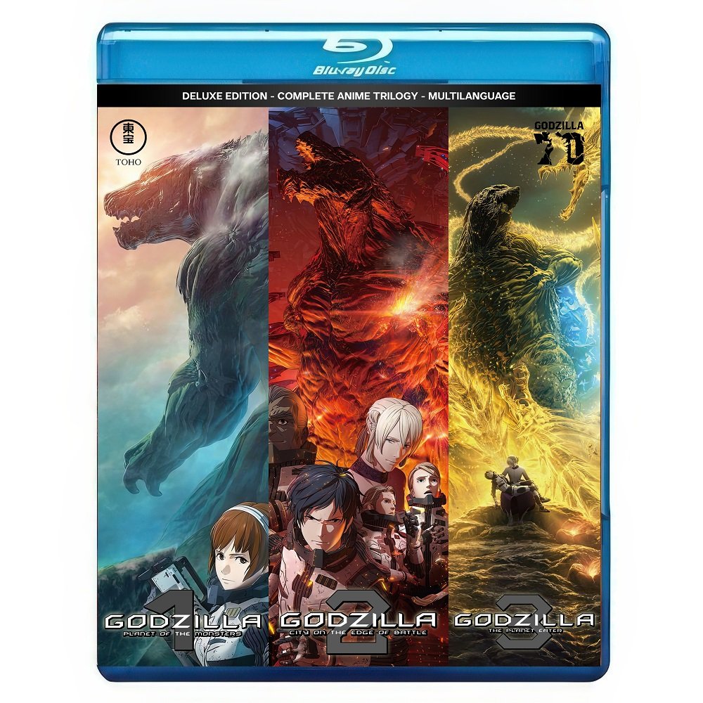 GODZILLA ANIME TRILOGY - MULTILANGUAGE AUDIO/SUBS - 3 BLU RAY DISCS