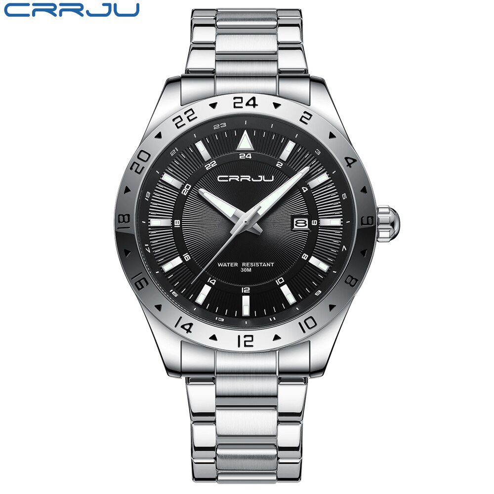Silver_Watch for Men Casual Style Stainless Steel Simple Business ...