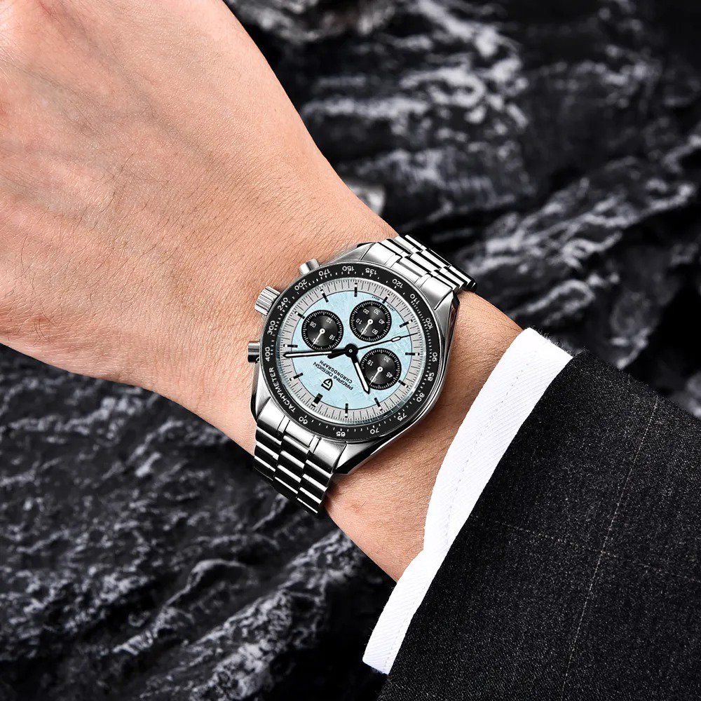 New Gray_Mens Watches 2023 Top Brand Luxury Quartz Chronograph Moon ...