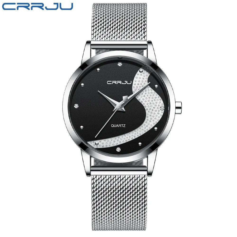 silver black_Woman Watch Minimalist Silver Watches Casual Waterproof ...