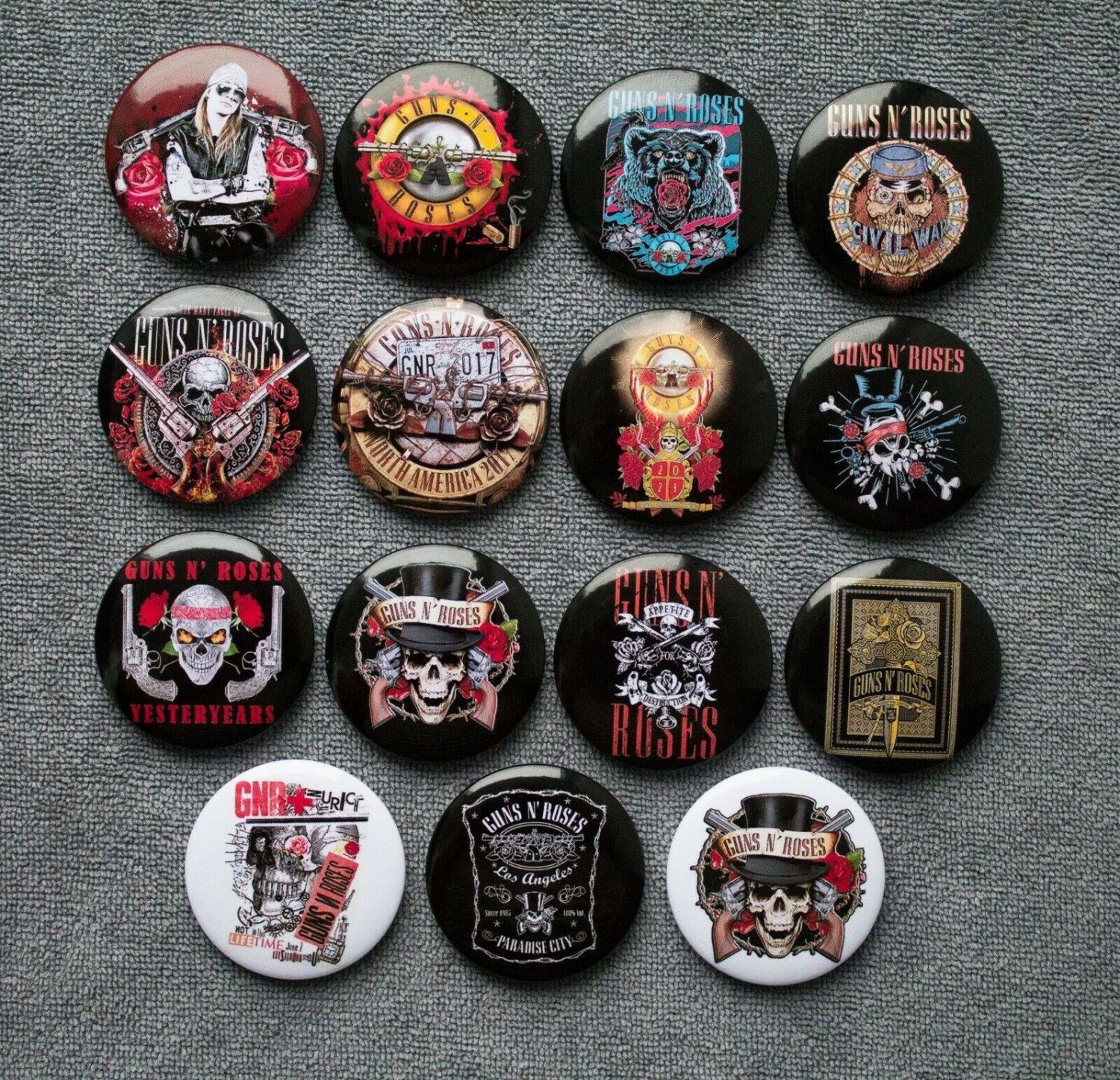 Refrigerator magnets GUNS N ROSES. set of 15 pieces