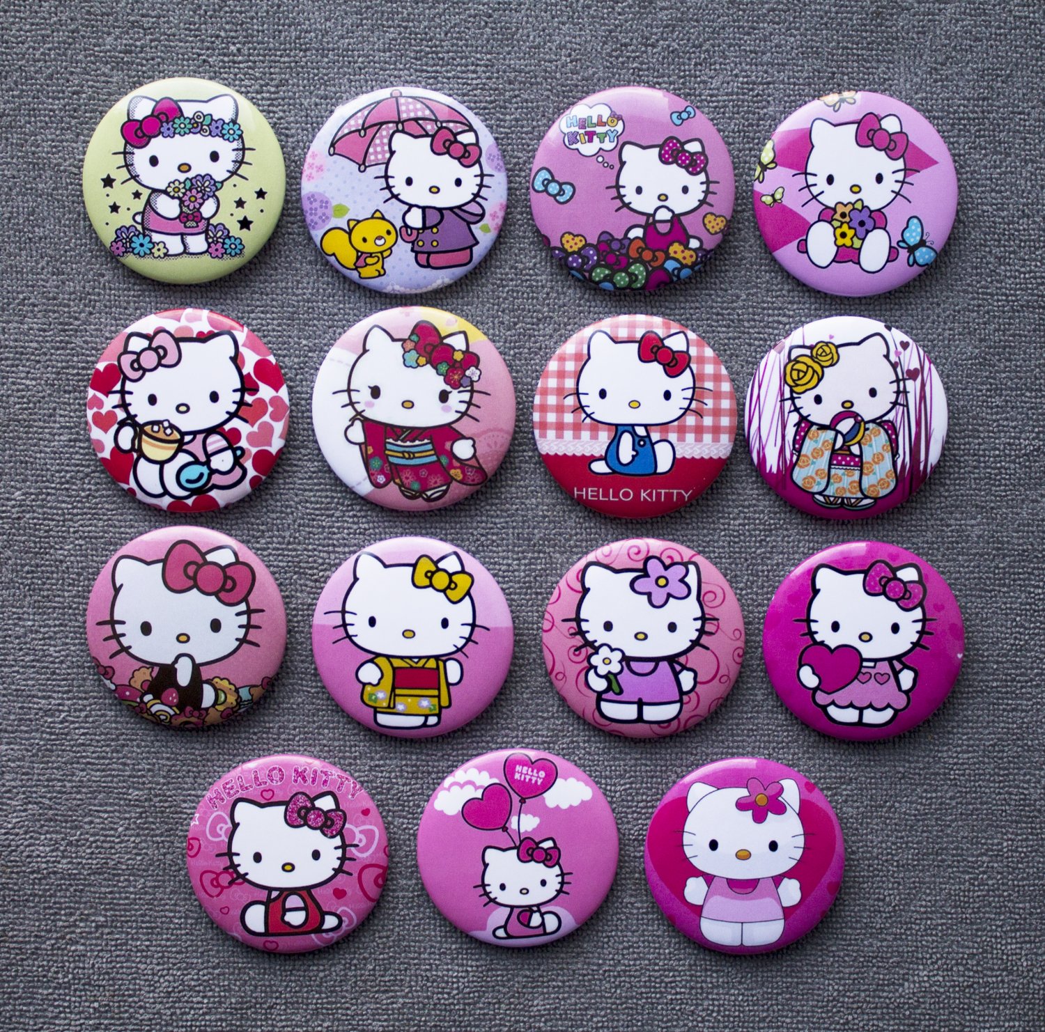 Refrigerator magnets HELLO KITTY. set of 15 pieces.