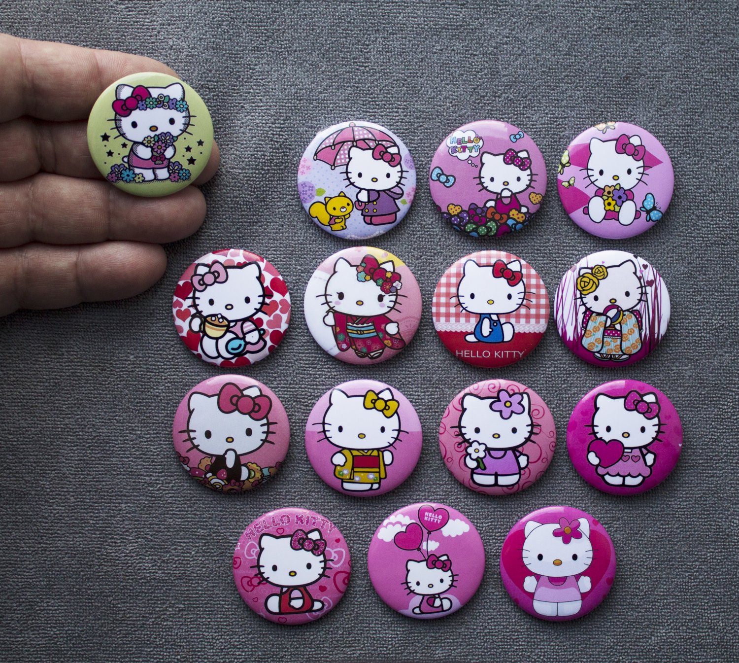 Refrigerator magnets HELLO KITTY. set of 15 pieces.
