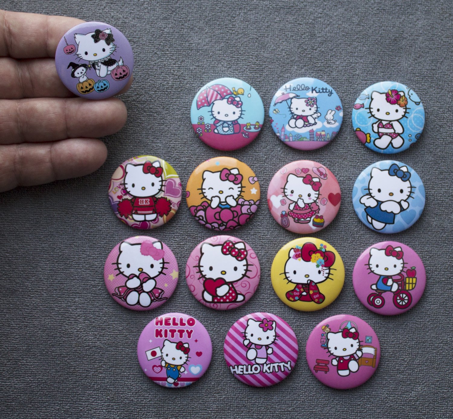 Refrigerator magnets HELLO KITTY. set of 15 pieces.