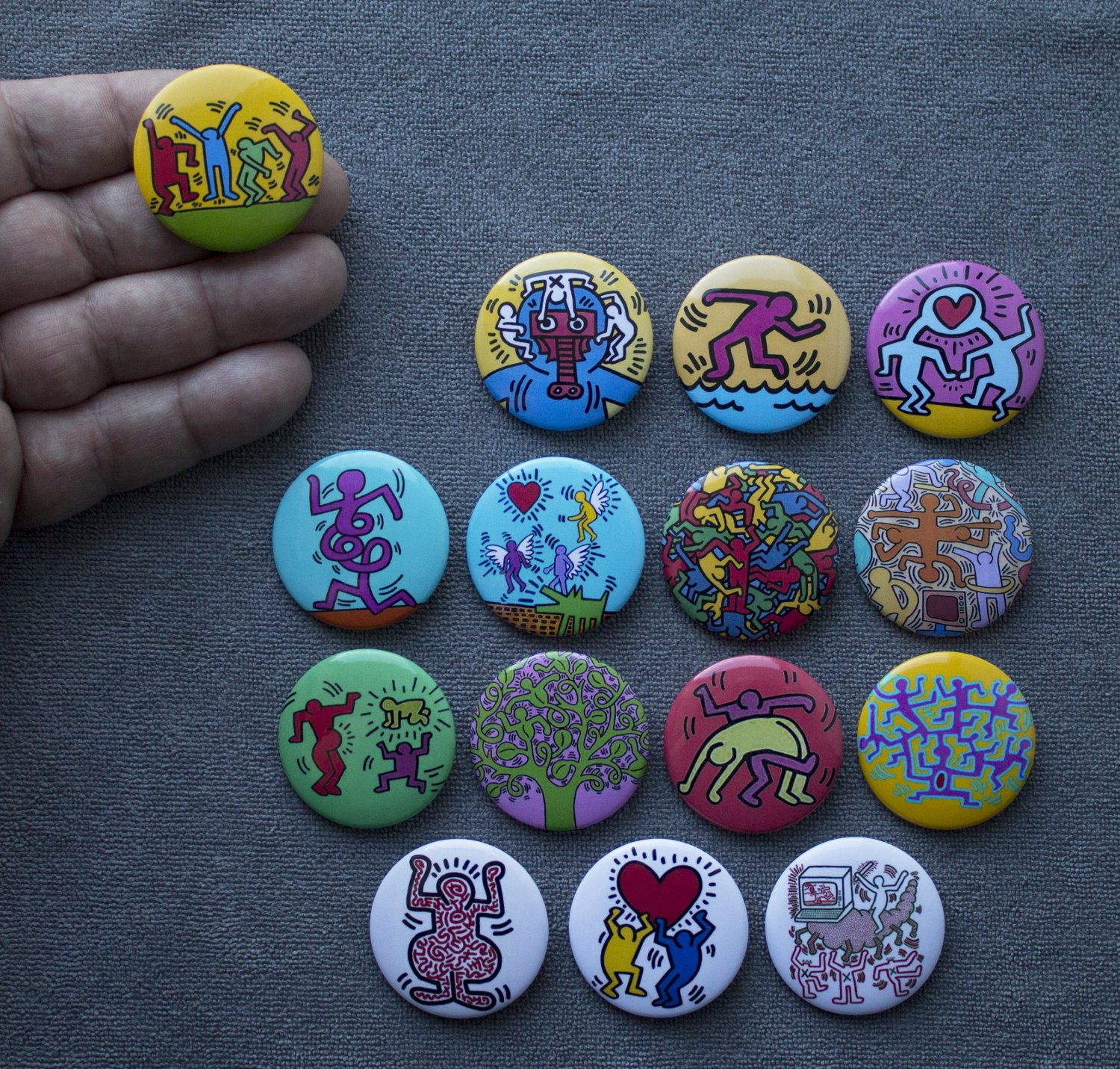 Refrigerator magnets KEITH HARING pop art. set of 15 pieces