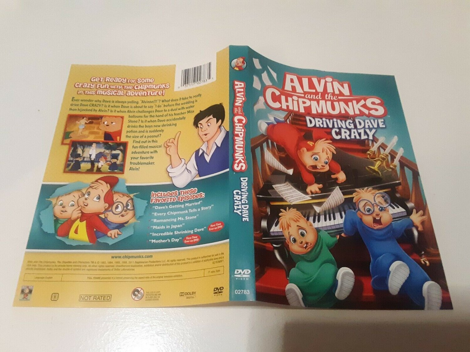 Alvin And The Chipmunks Driving Dave Crazy DVD ARTWORK ONLY NO DISC