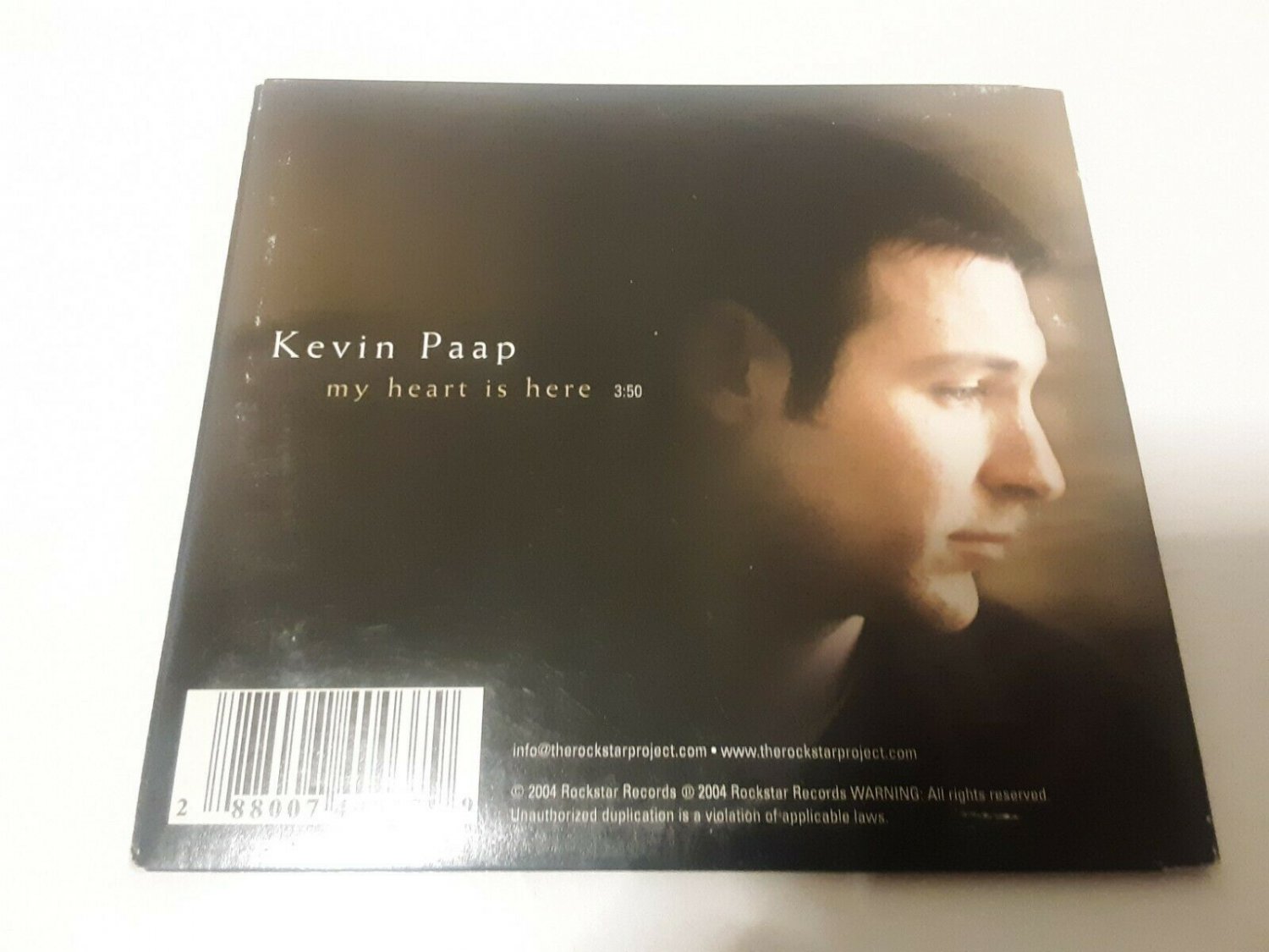 Kevin Paap The Rockstar Project My Heart Is Here CD Compact Disc