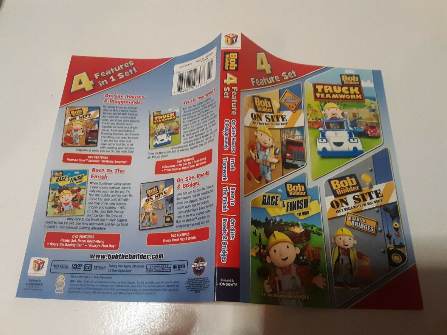 Bob The Builder 4 Feature Set DVD ARTWORK ONLY NO DISC