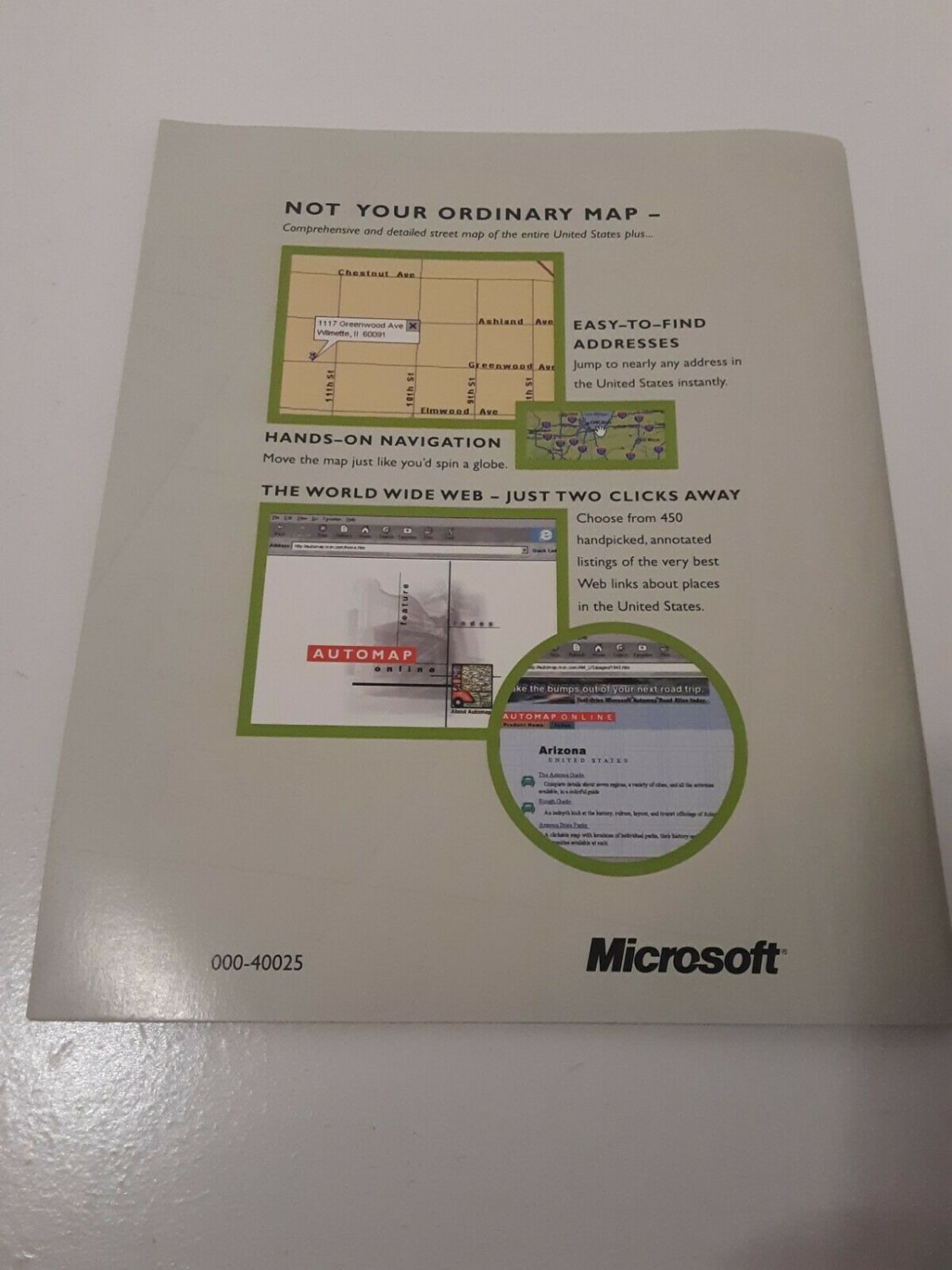 Microsoft Automap Streets Plus 1997 Edition Handbook Only