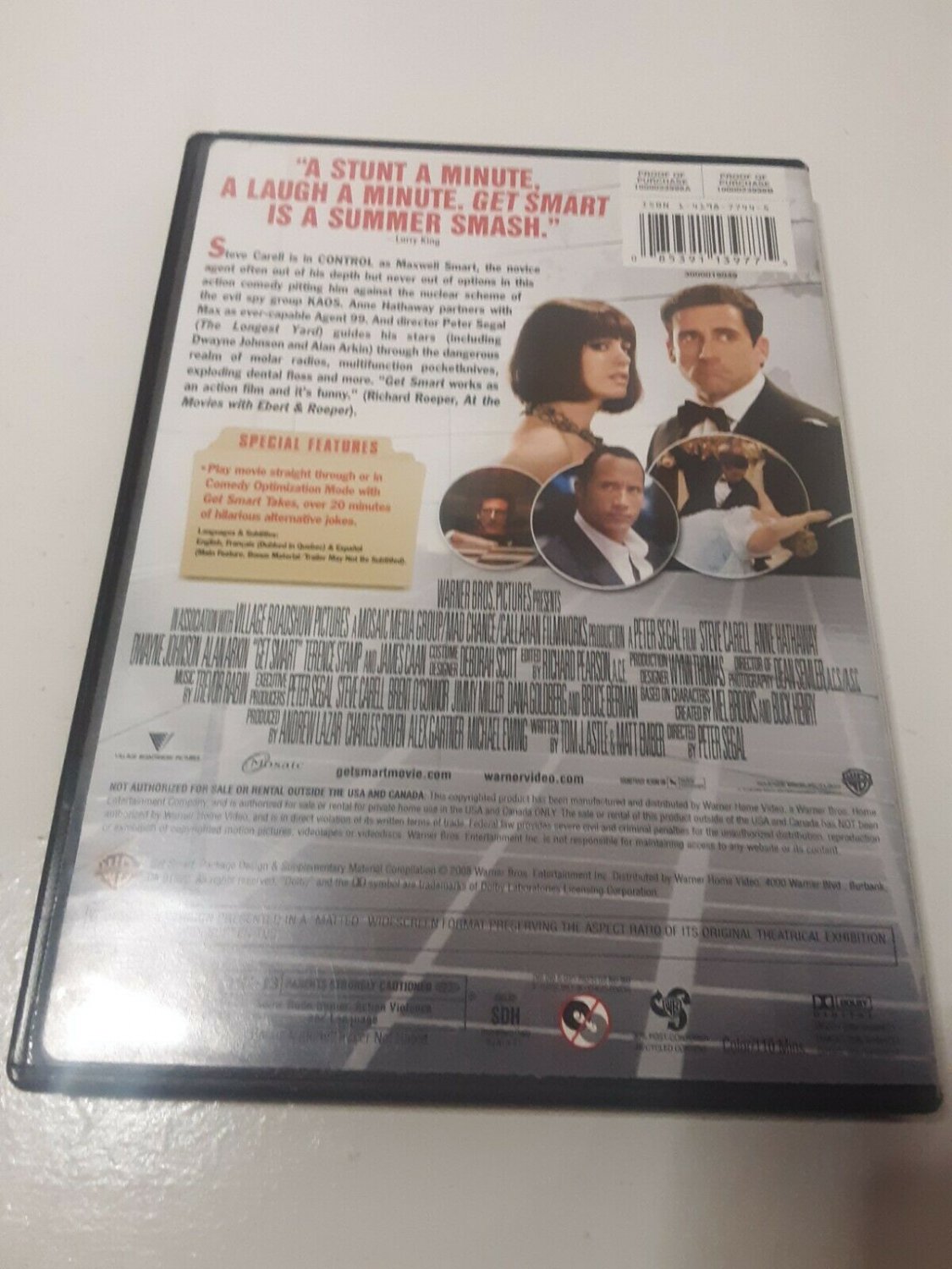 Get Smart DVD Steve Carell Dwayne Johnson