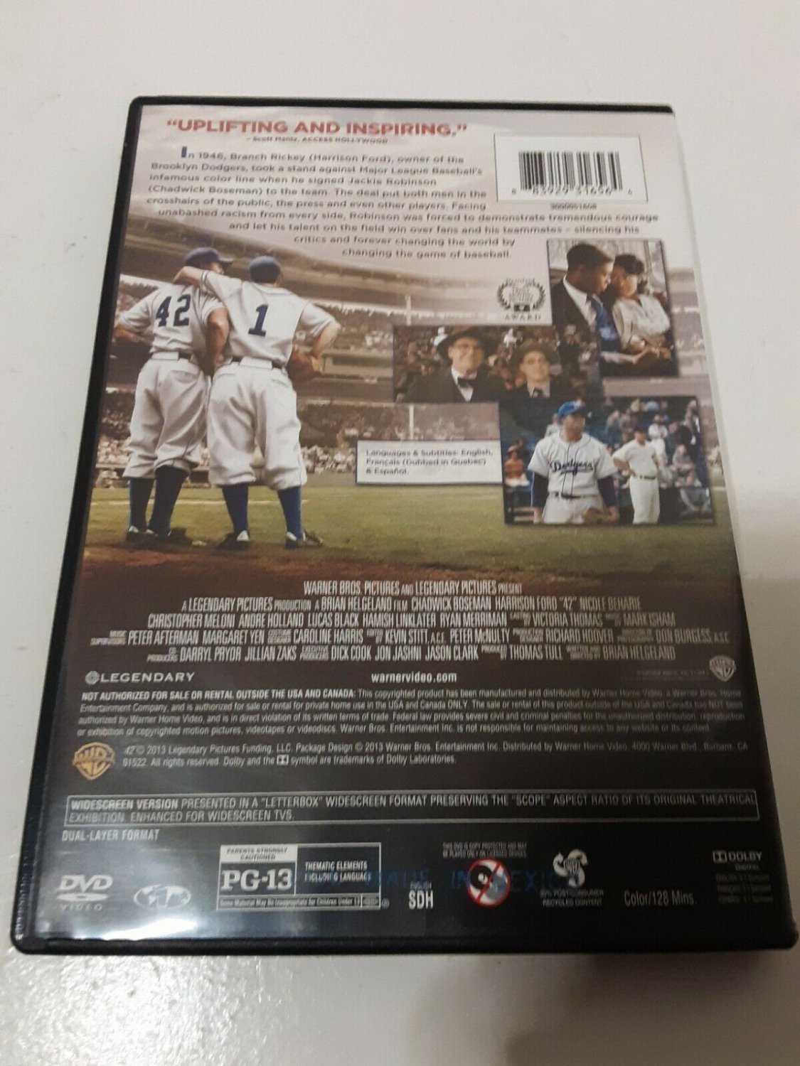 42 The Jackie Robinson Story DVD Chadwick Boseman Harrison Ford
