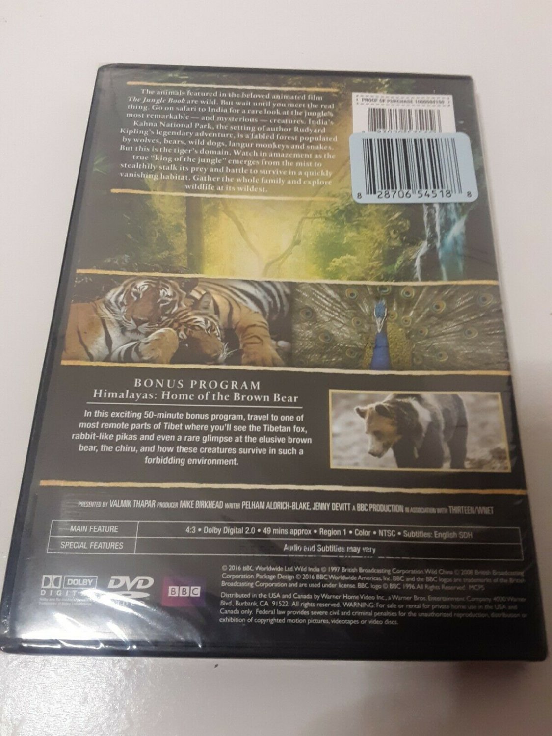 BBC The Real Jungle Book Animals DVD Brand New Factory Sealed
