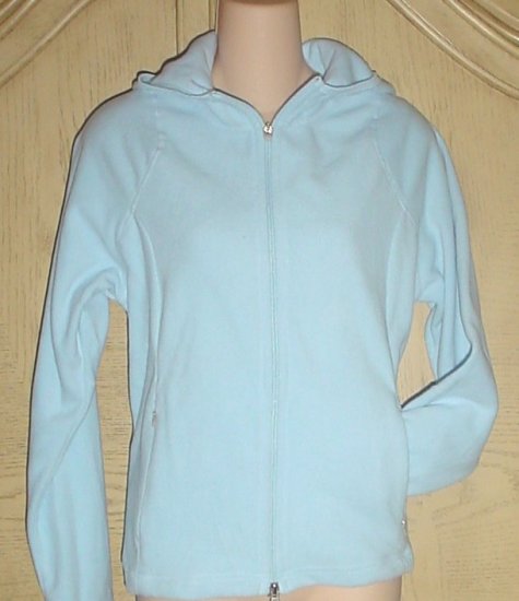Ladies PROSPIRIT FLEECE HOODIE Athletic Jacket BLUE Size Large