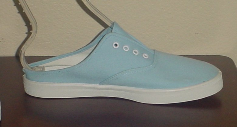 NEW Ladies SNEAKERS Athletic Mules SIZE 11 M BLUE Canvas SHOES
