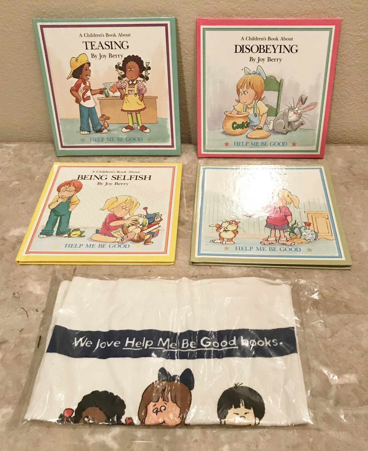 Kids HELP ME BE GOOD BOOKS by Joy Berry 4 BOOK SET with Book Bag NEW Gift