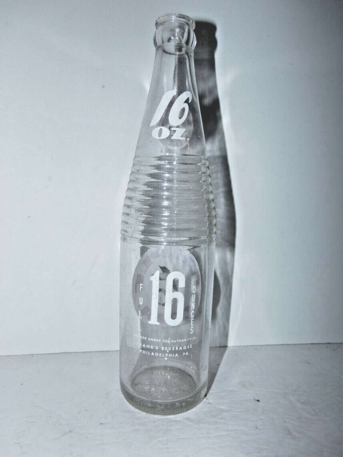 Vintage 1960s Triple Cola XC 16oz 10.5" Clear Glass BOTTLE Frank's ...