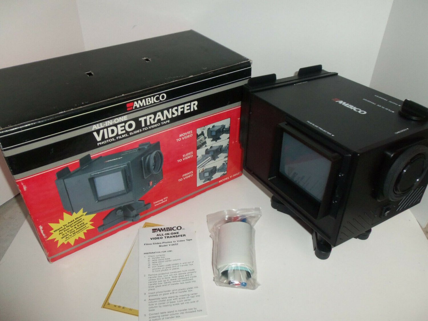 Vintage AMBICO All-in-One Video Transfer Photos Films Slides to Video ...