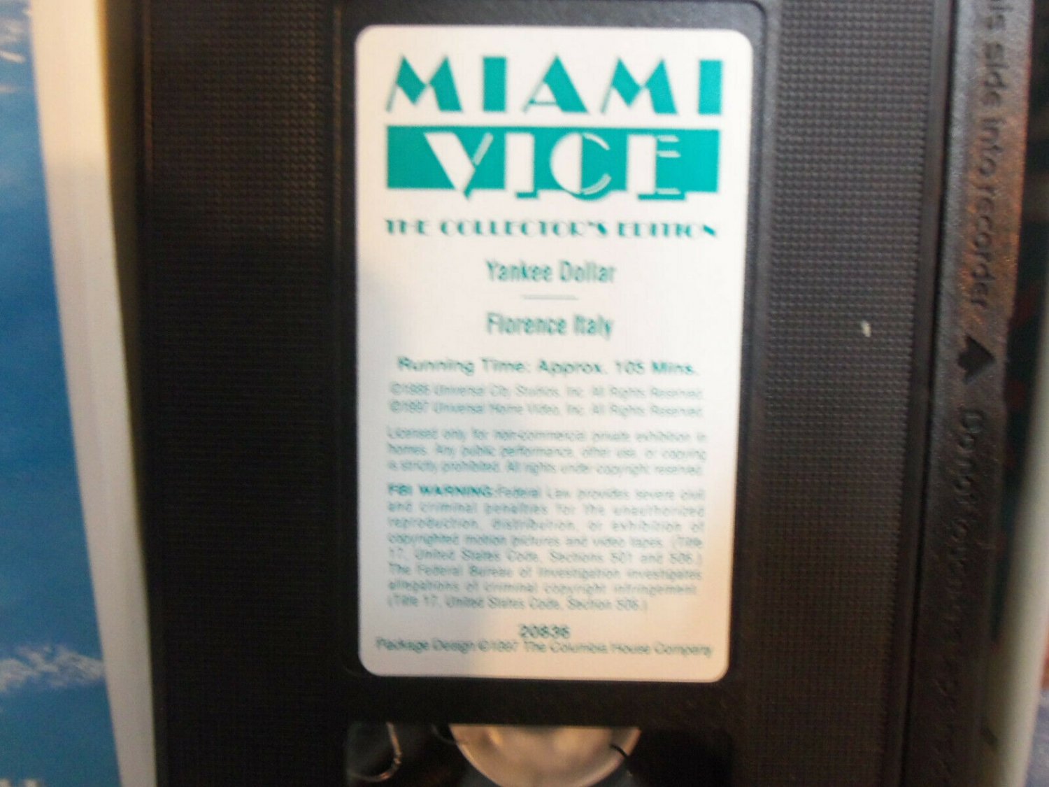 Miami Vice VHS Collector's Edition Tapes 4 Pack Includes MV The Movie ...