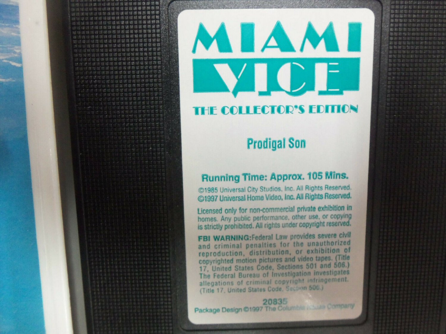 Miami Vice VHS Collector's Edition Tapes 4 Pack Includes MV The Movie ...