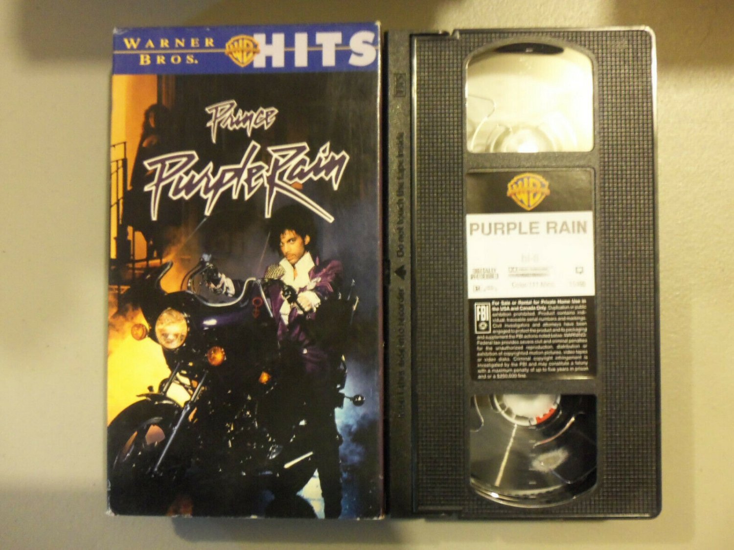 Vintage Prince Purple Rain VHS Video Movie Warner Bros WB Hits