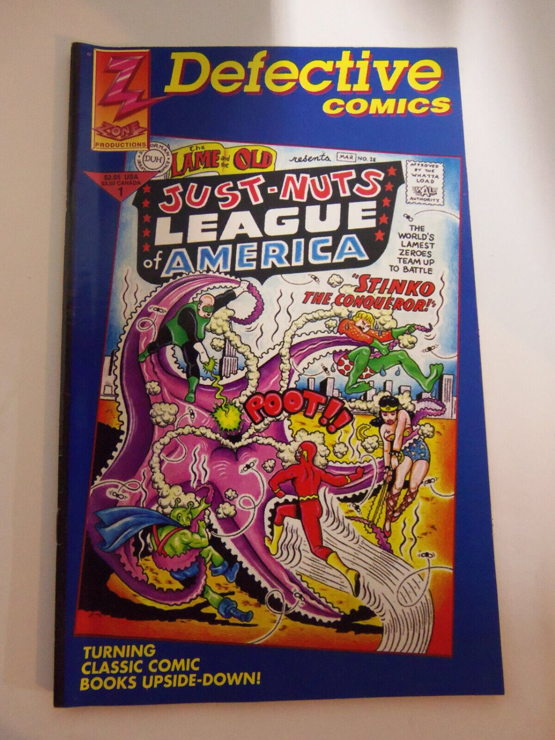 RARE 1993 DEFECTIVE COMICS #1 Just Nuts League ... Comic Zone ...