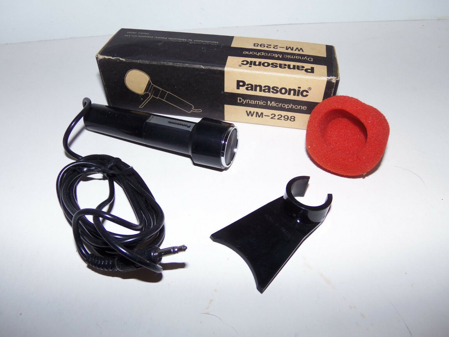 Vintage Panasonic Dynamic Microphone WM-2298 in Original Box