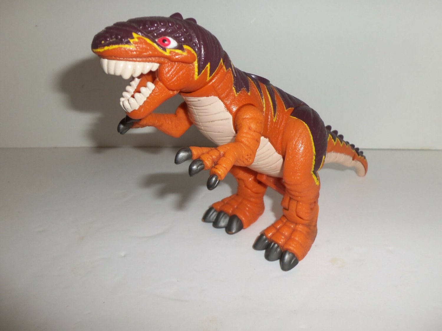 Vintage RARE 2004 Mattel IMAGINEXT Slasher Allosaurus Dinosaur Action ...