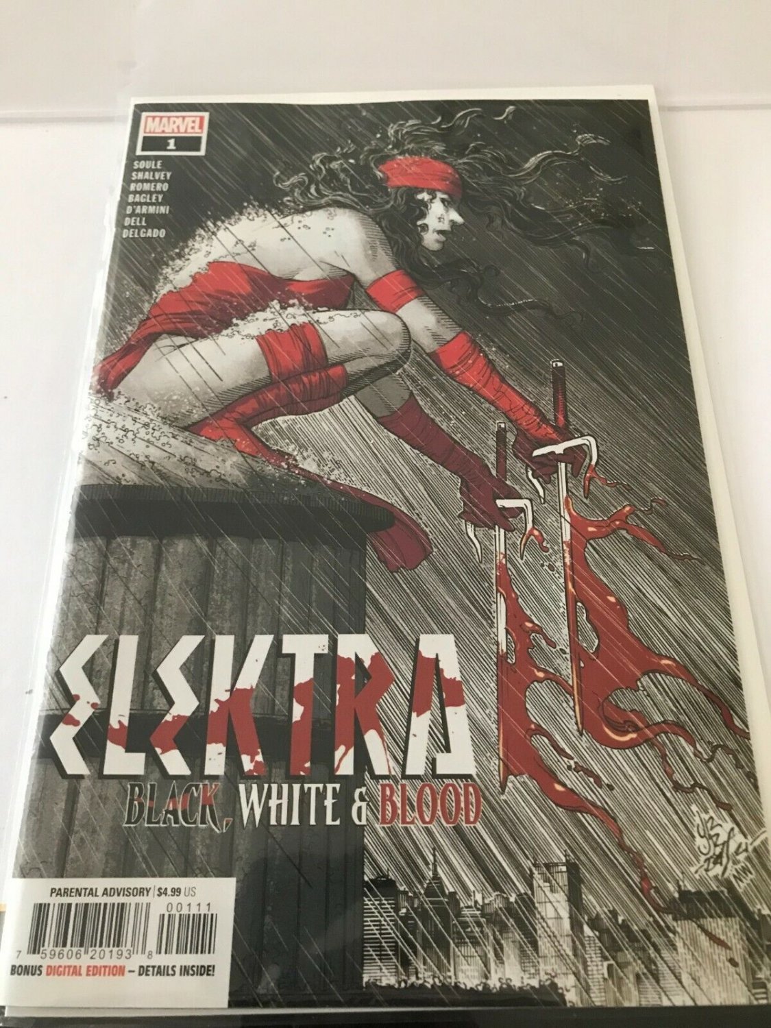 2022 Marvel Electra Black White & Blook Comic Book #1
