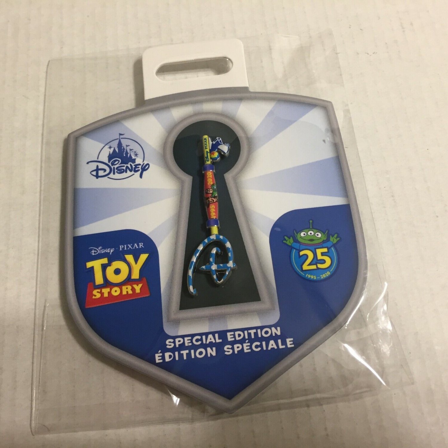 New Disney Pixar Toy Story 25th Anniversary Special Edition Key 2'' Key Pin