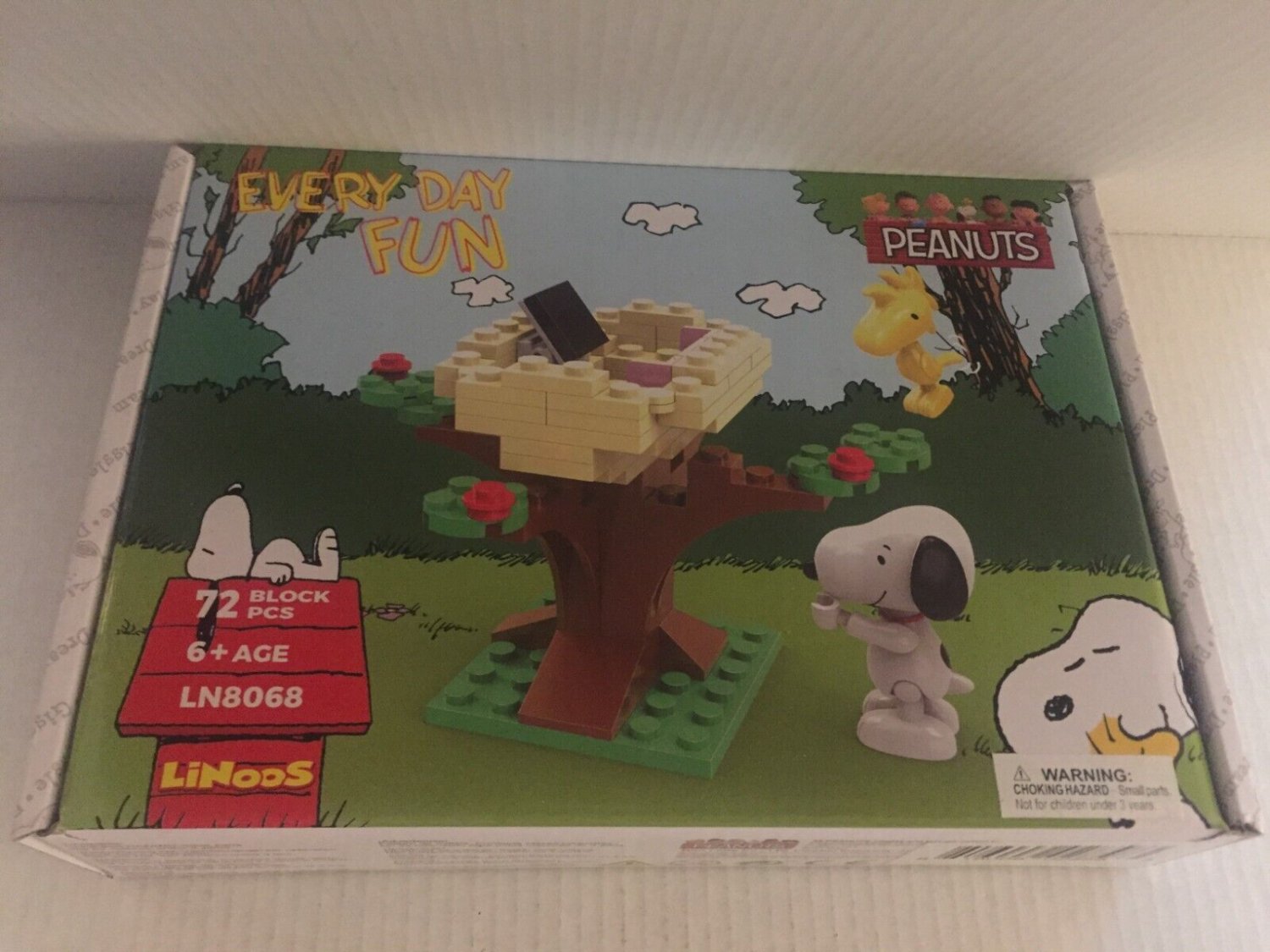 NEW Peanuts Snoopy & Woodstock Tree House Building Set - 72 Pieces
