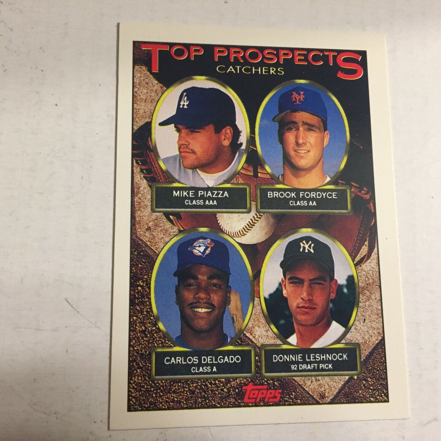1993 Topps Prospects Catchers HOF Mike Piazza Carlos Delgado MLB ...