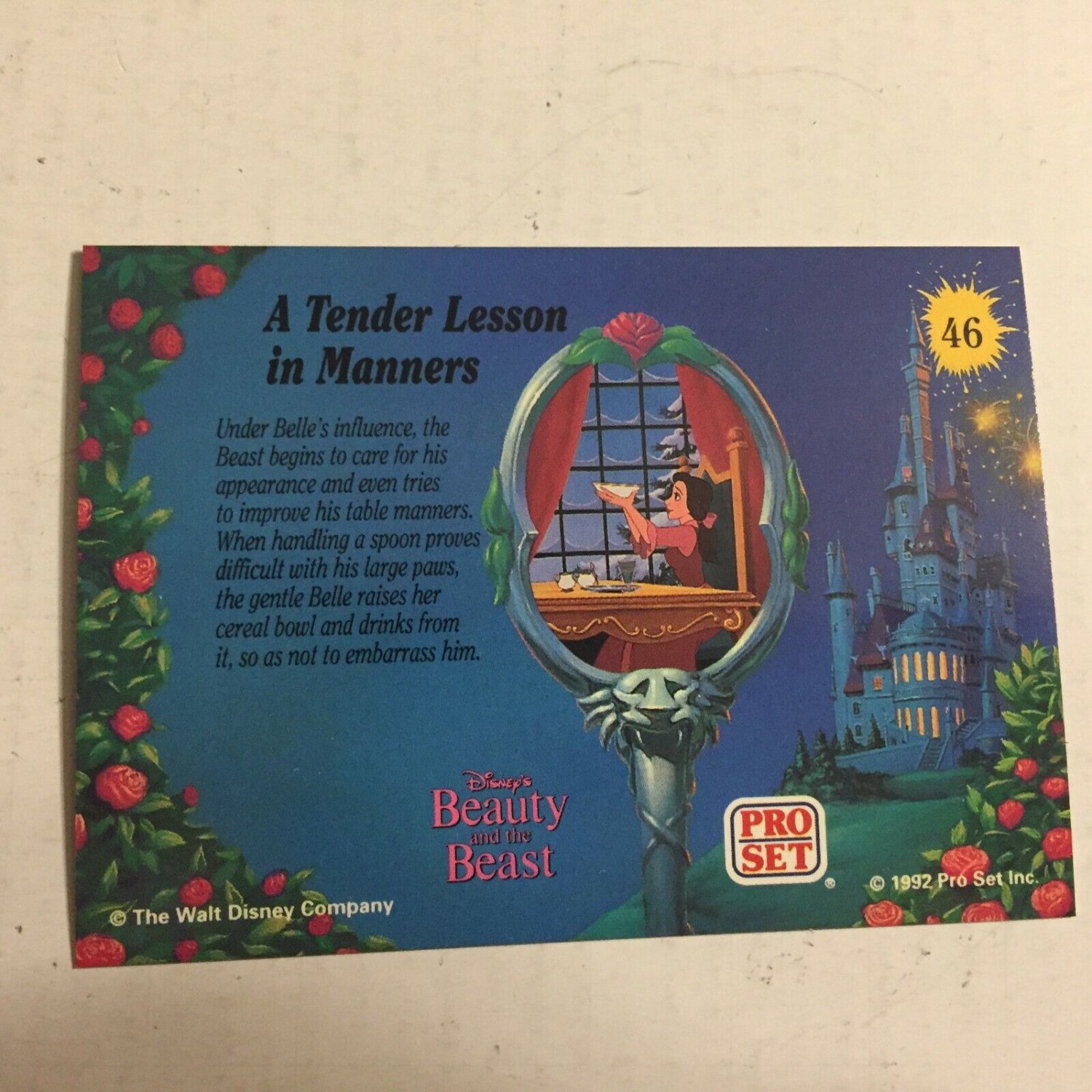 1992 Disney SkyBox Beauty & the Beast Tender Lesson in Manners Trading ...