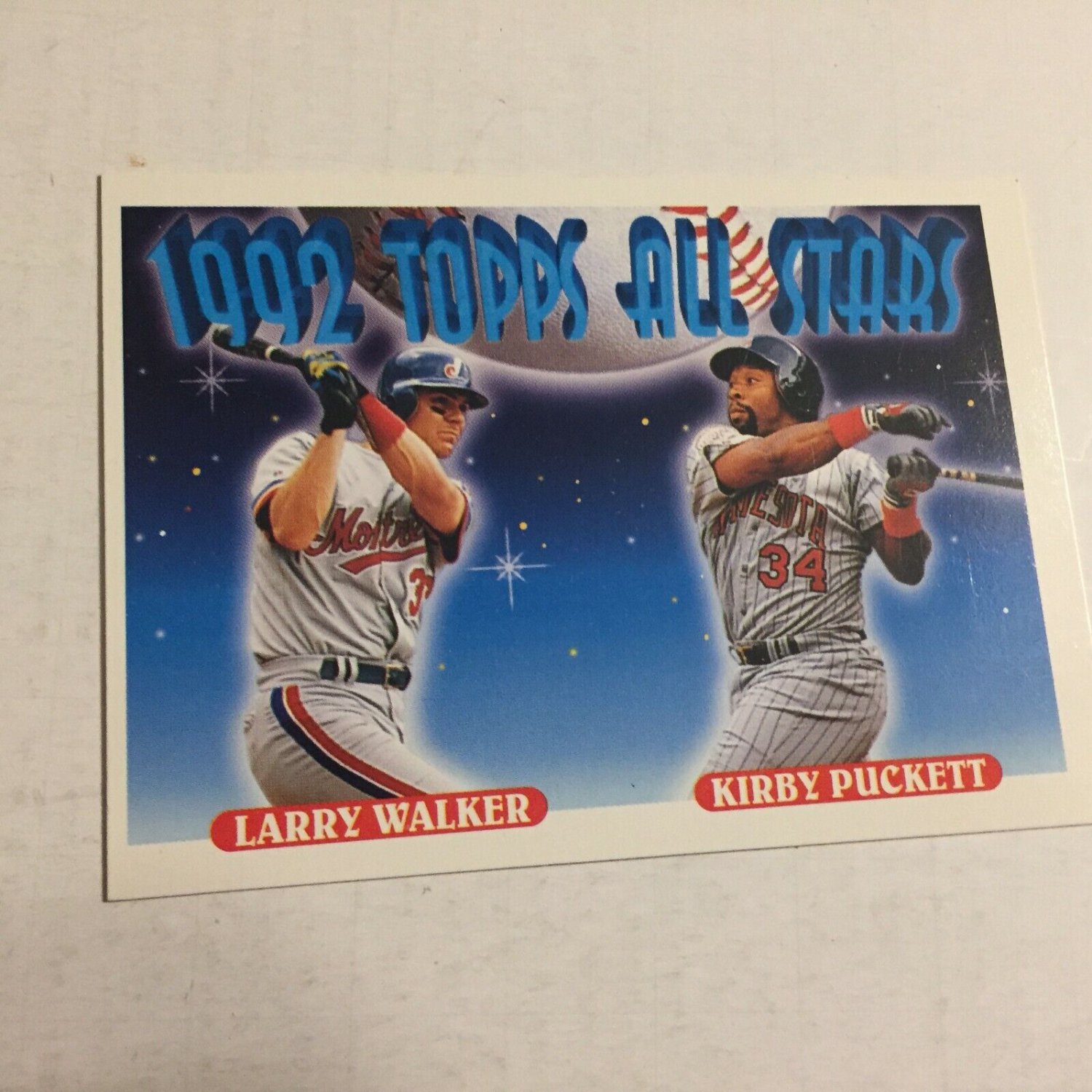 1993 Topps All Star Outfielders HOF Kirby Puckett & Larry Walker ...